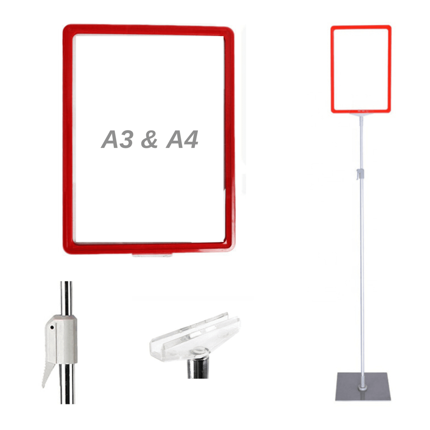 Floor POP Stands With Poster Frame A3 & A4