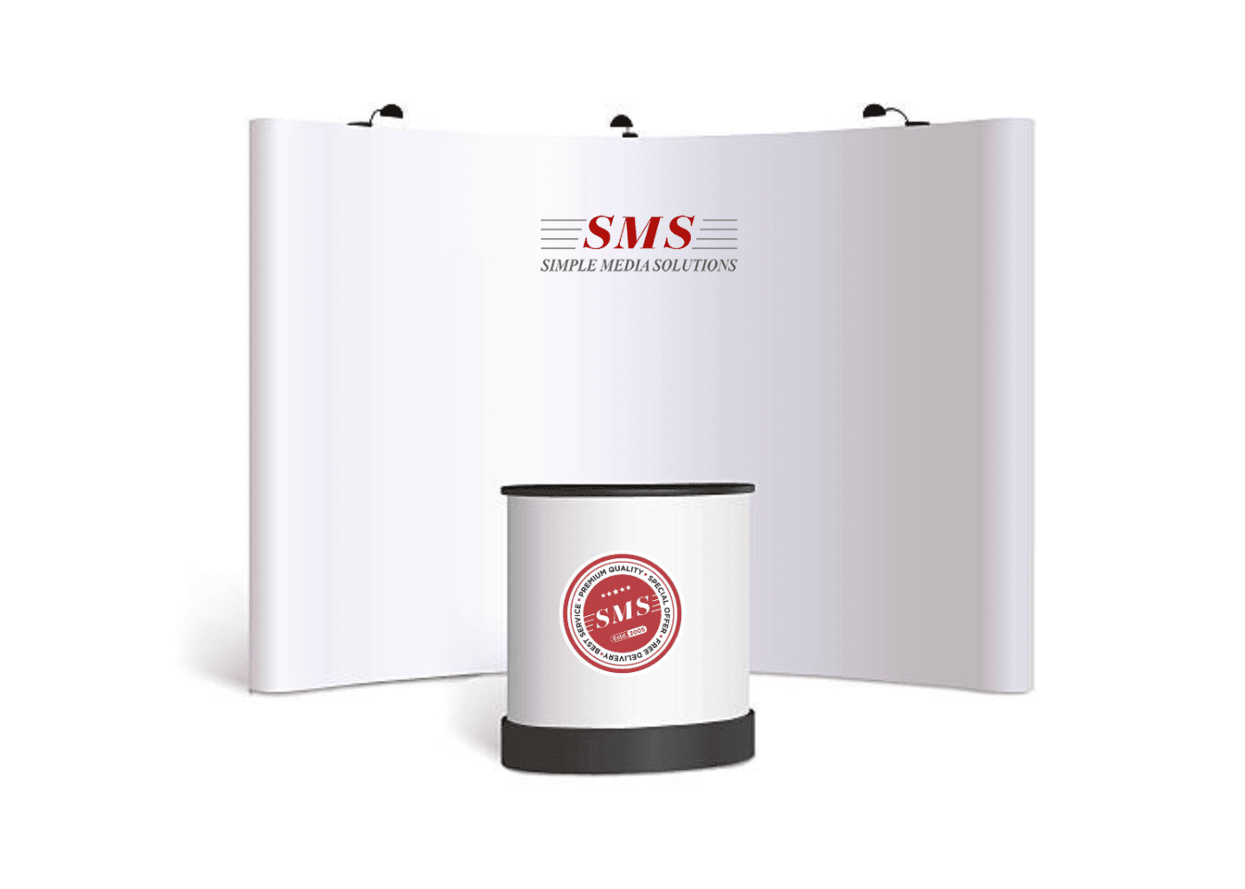 Premium 3x4 Curved Pop Up Stand | Eye-Catching & Portable Displays