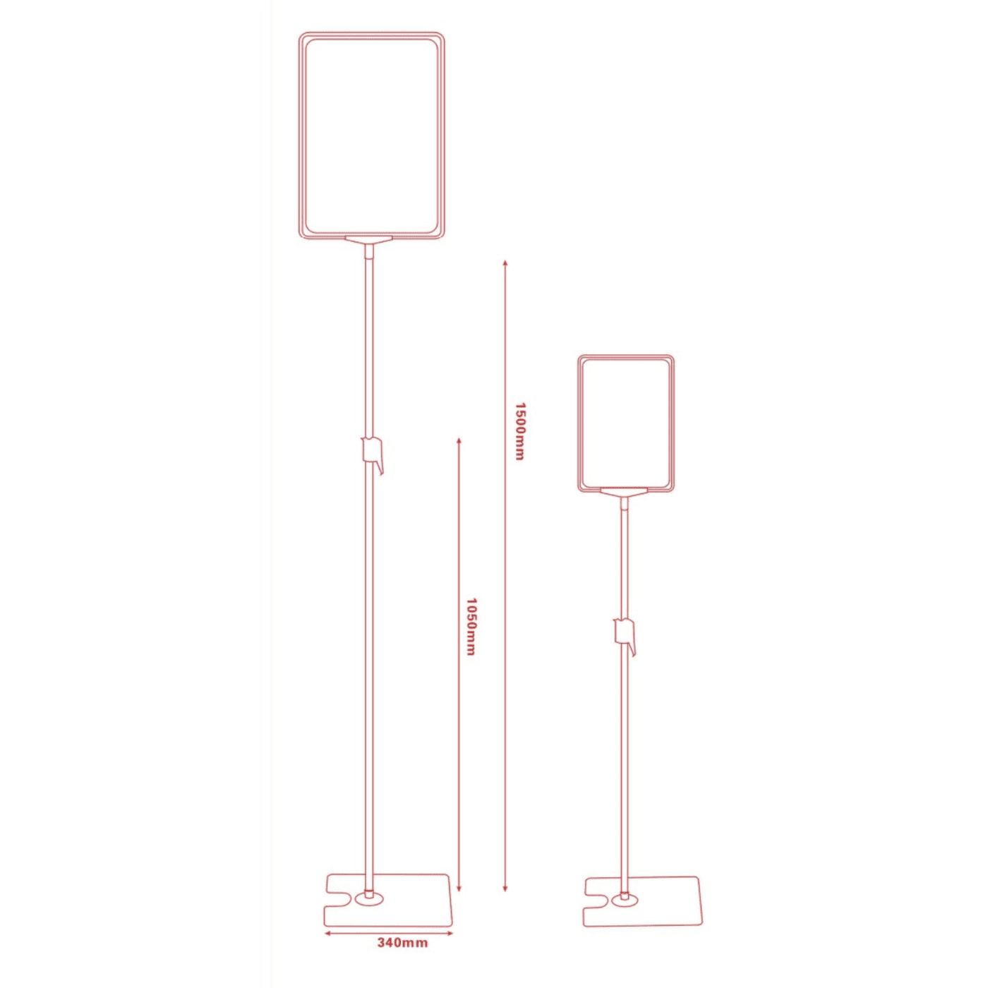 A4 Frame Stand Display | Red & Black | Dubai UAE